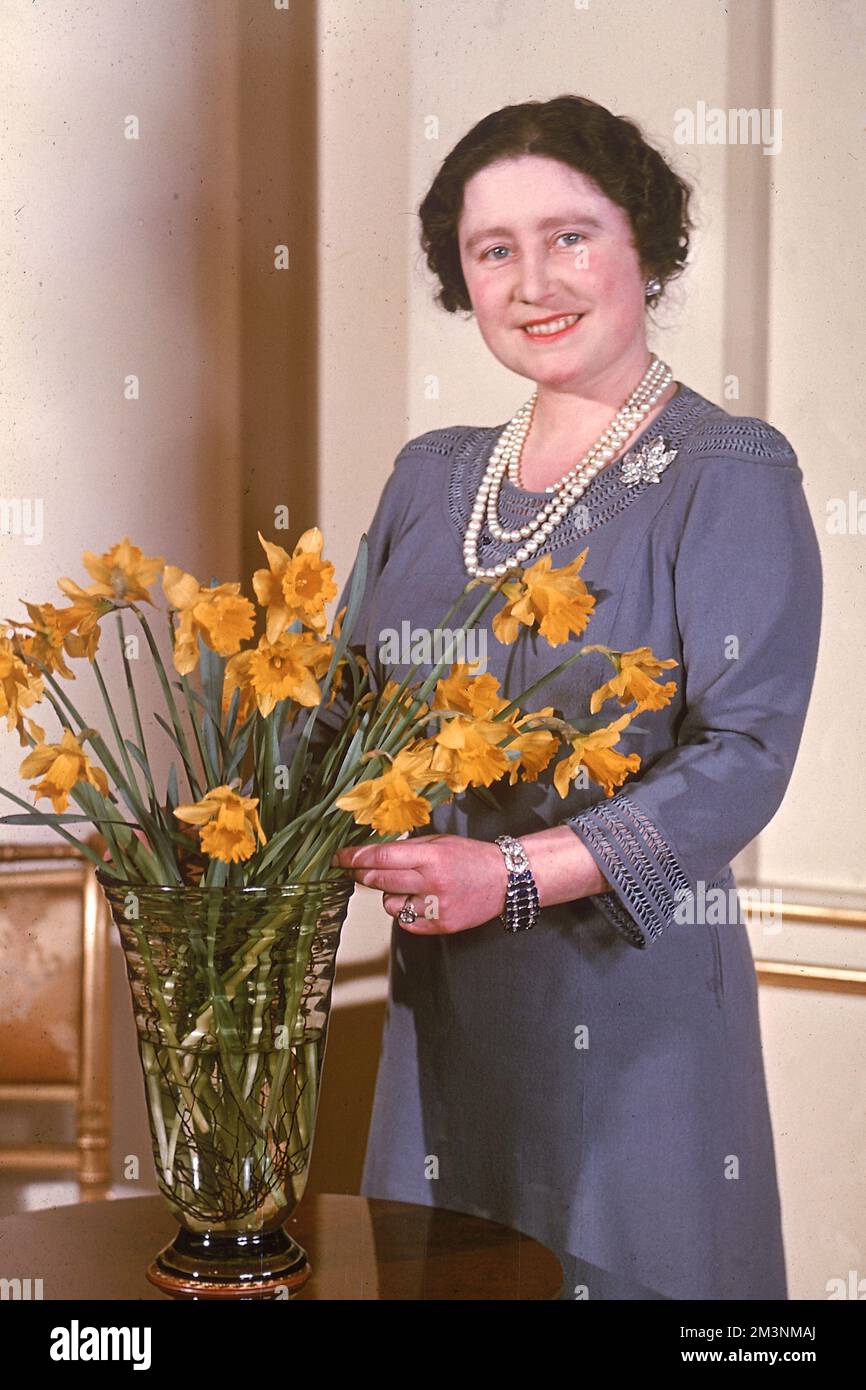 Queen Elizabeth, the Queen Mother (1900 - 2002), pictured in 1942 ...