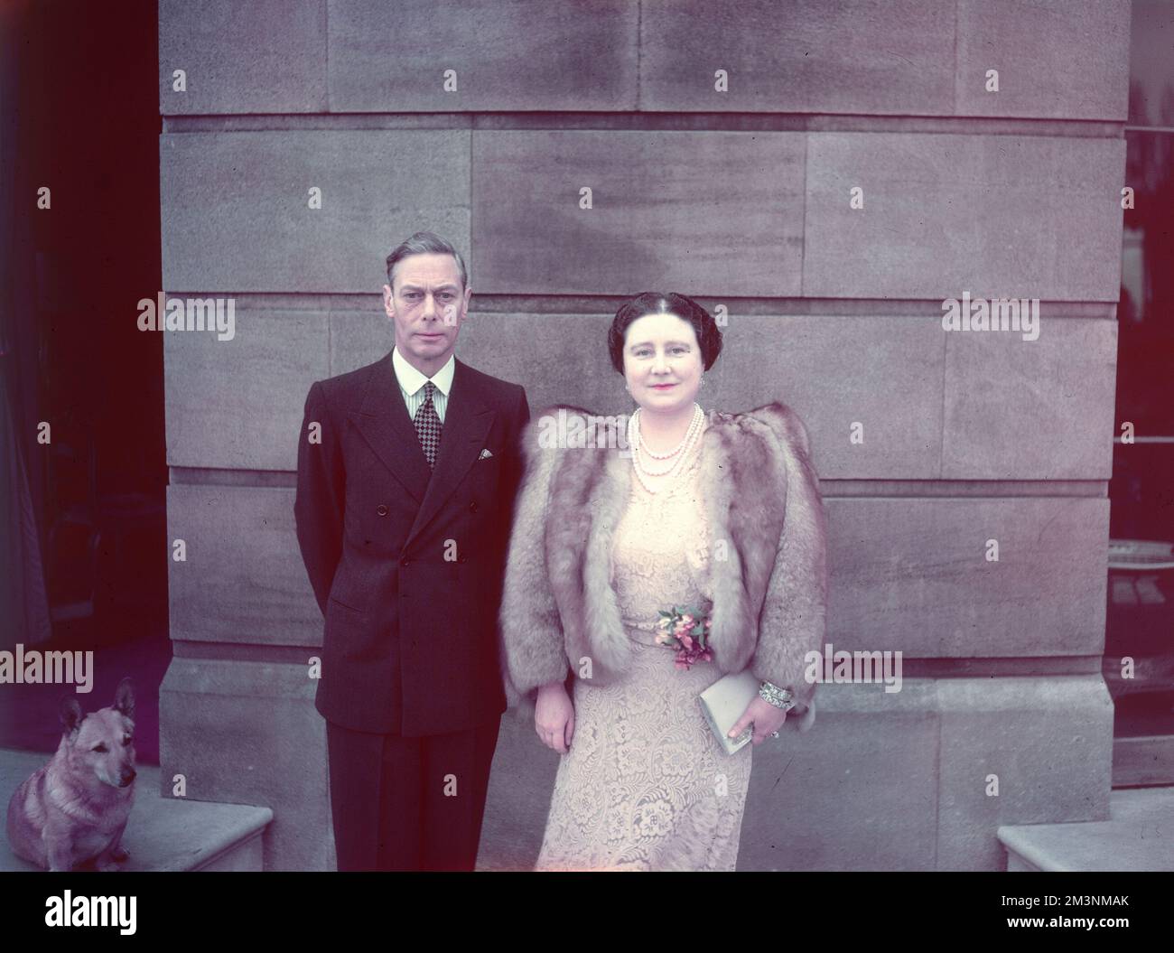 King George VI and Queen Elizabeth - Silver Wedding Stock Photo - Alamy
