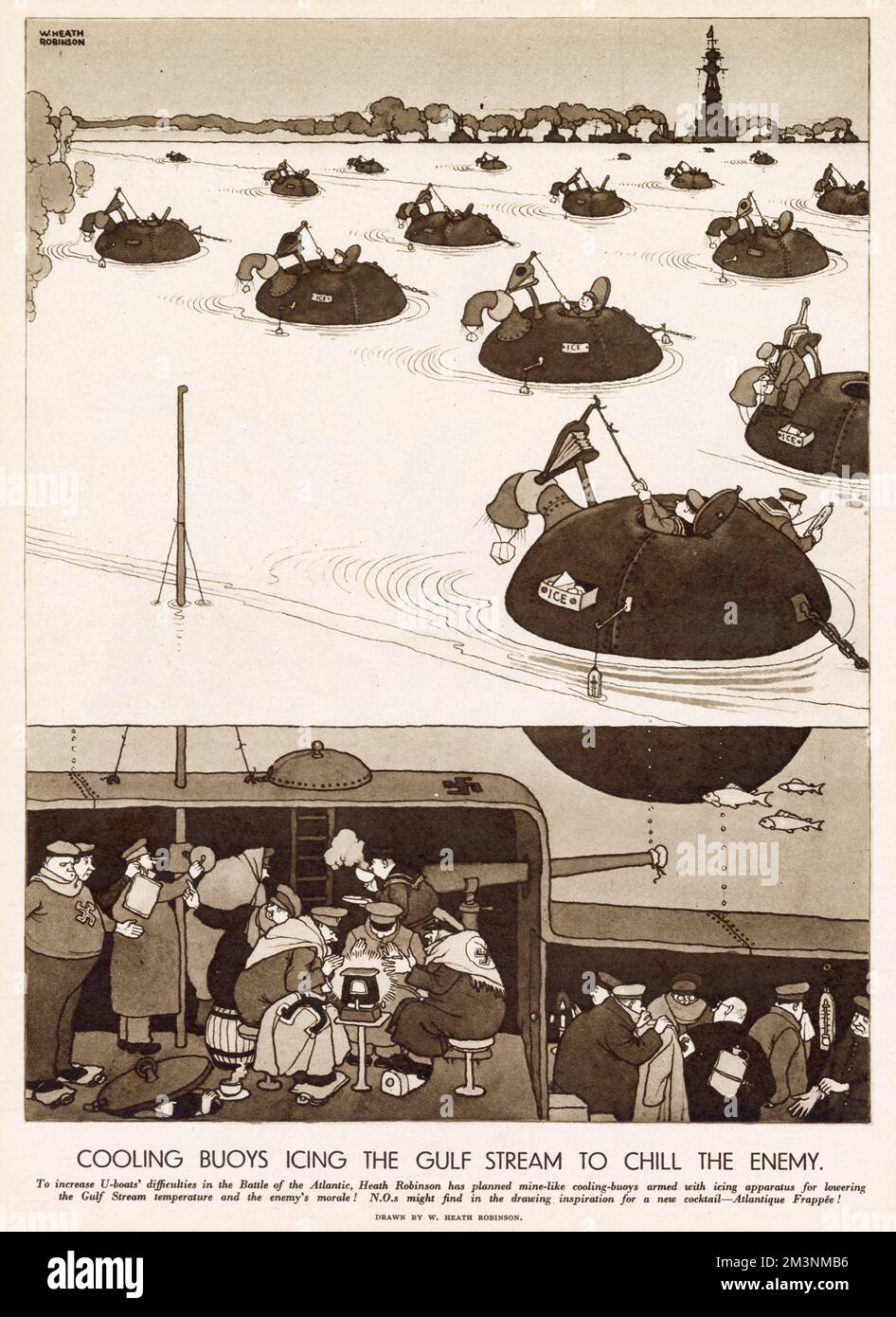 Cooling Buoys Icing the Gulf Stream to Chill the Enemy Stock Photo - Alamy