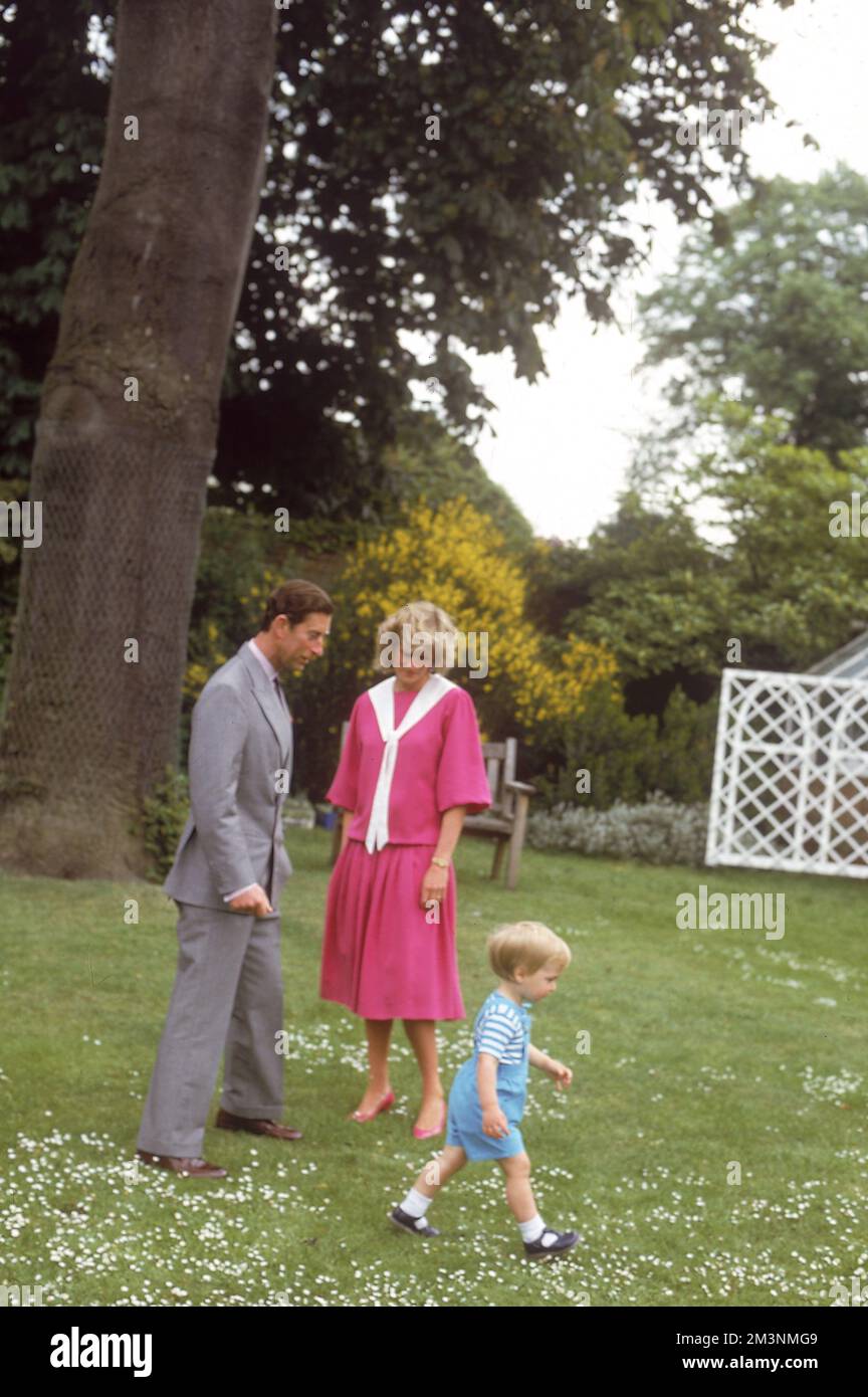 Charles, Prince of Wales, Princess Diana and their first son, Prince ...