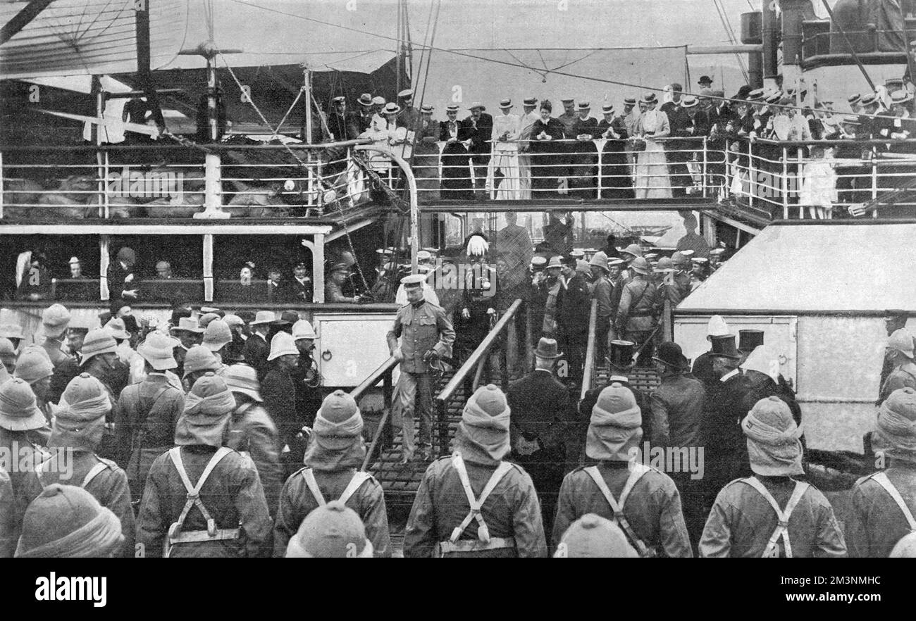 The arrival of Lord Roberts and Lord Kitchener at Cape Town Stock Photo ...