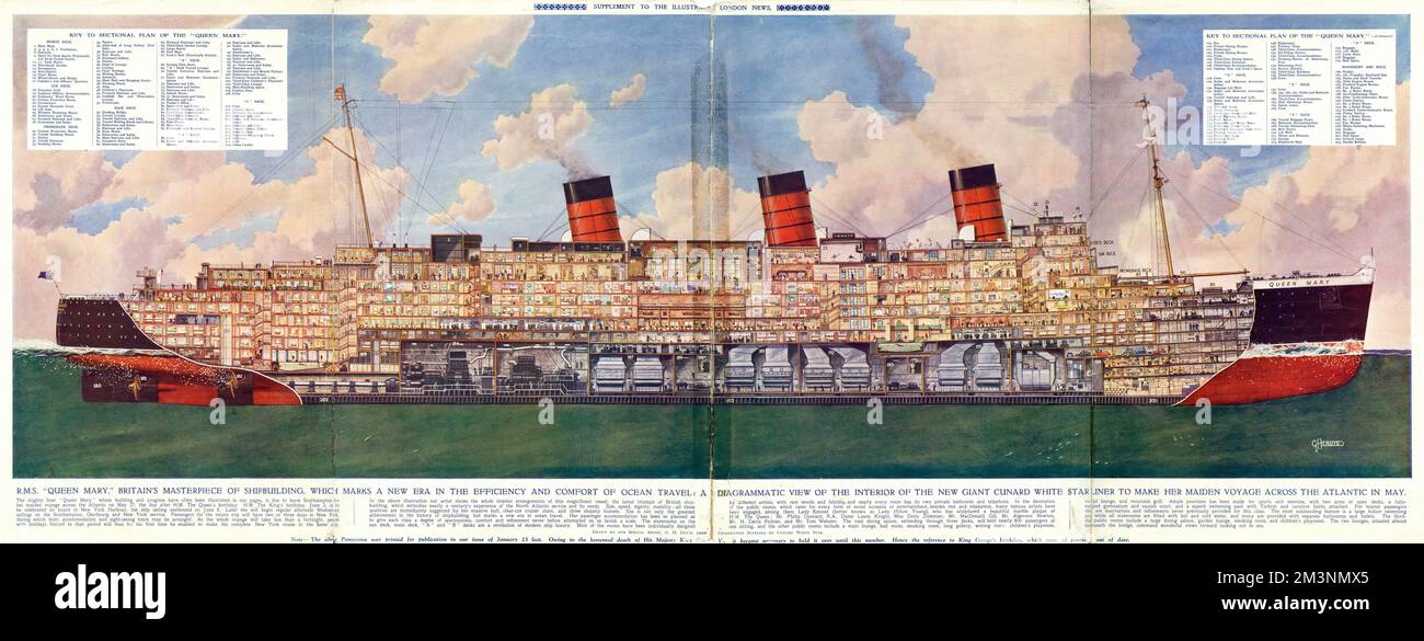 Queen mary ship interior hi-res stock photography and images - Alamy