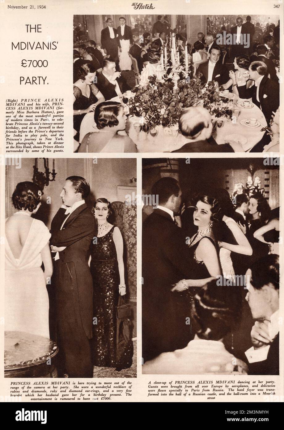 Page from the Sketch with photographs of 'one of the most wonderful ...