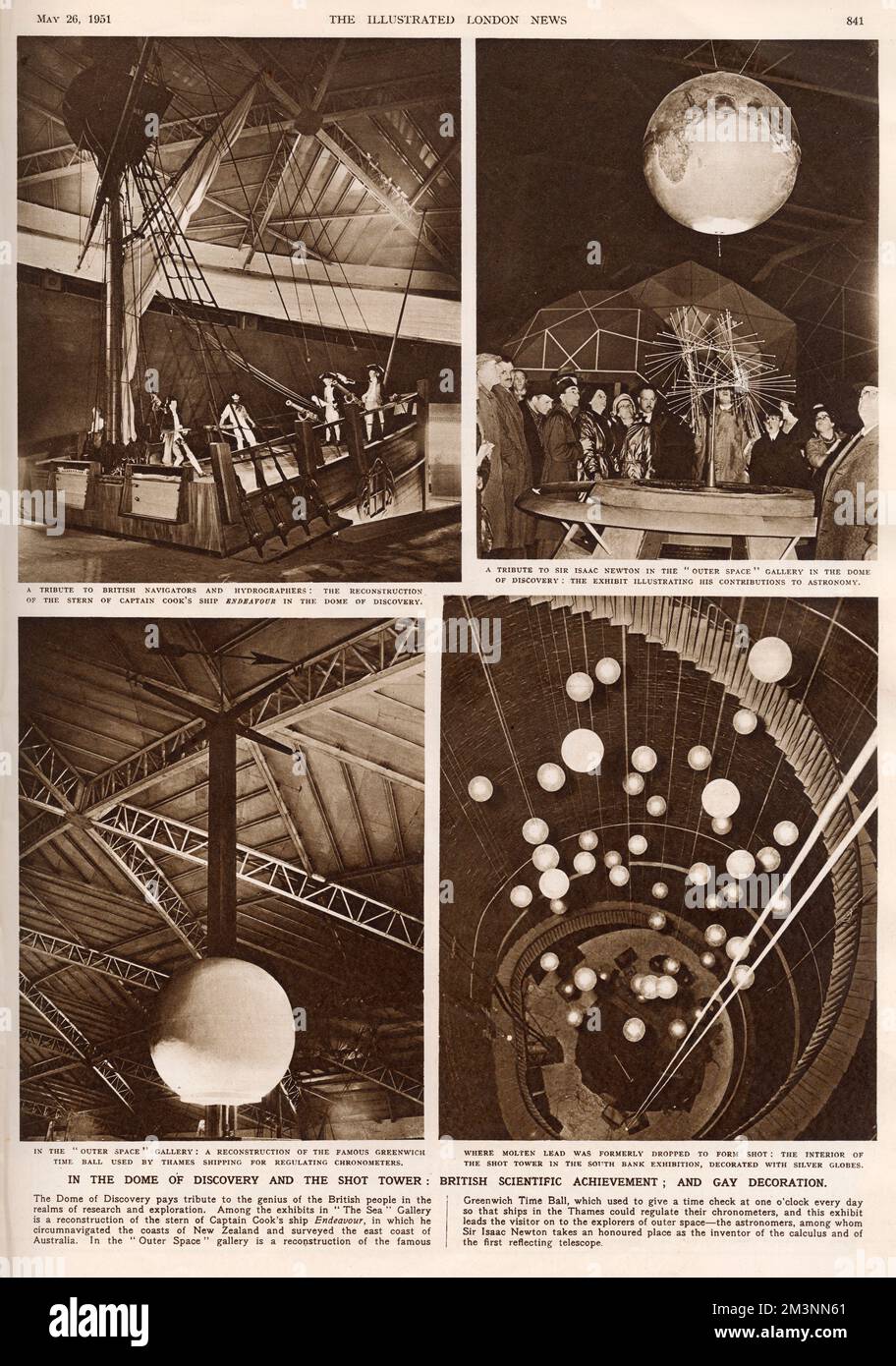 Exhibits in Dome of Discovery and Shot Tower, London Stock Photo - Alamy