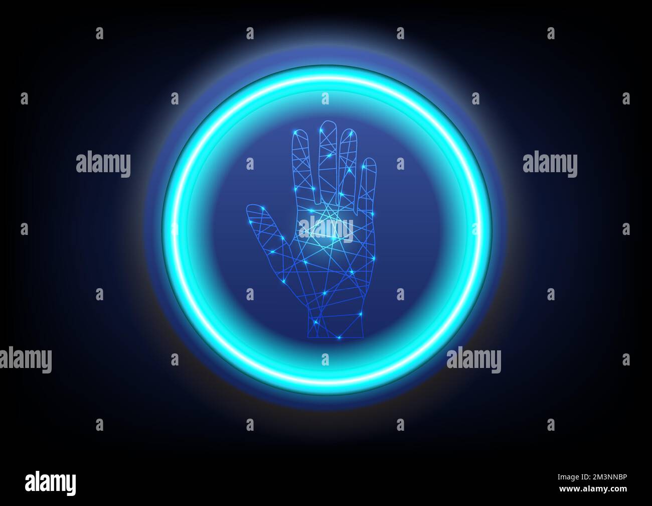 Futuristic hand scan recognition technology . Biometric data security ... Futuristic hand scan recognition technology . Biometric data security ...