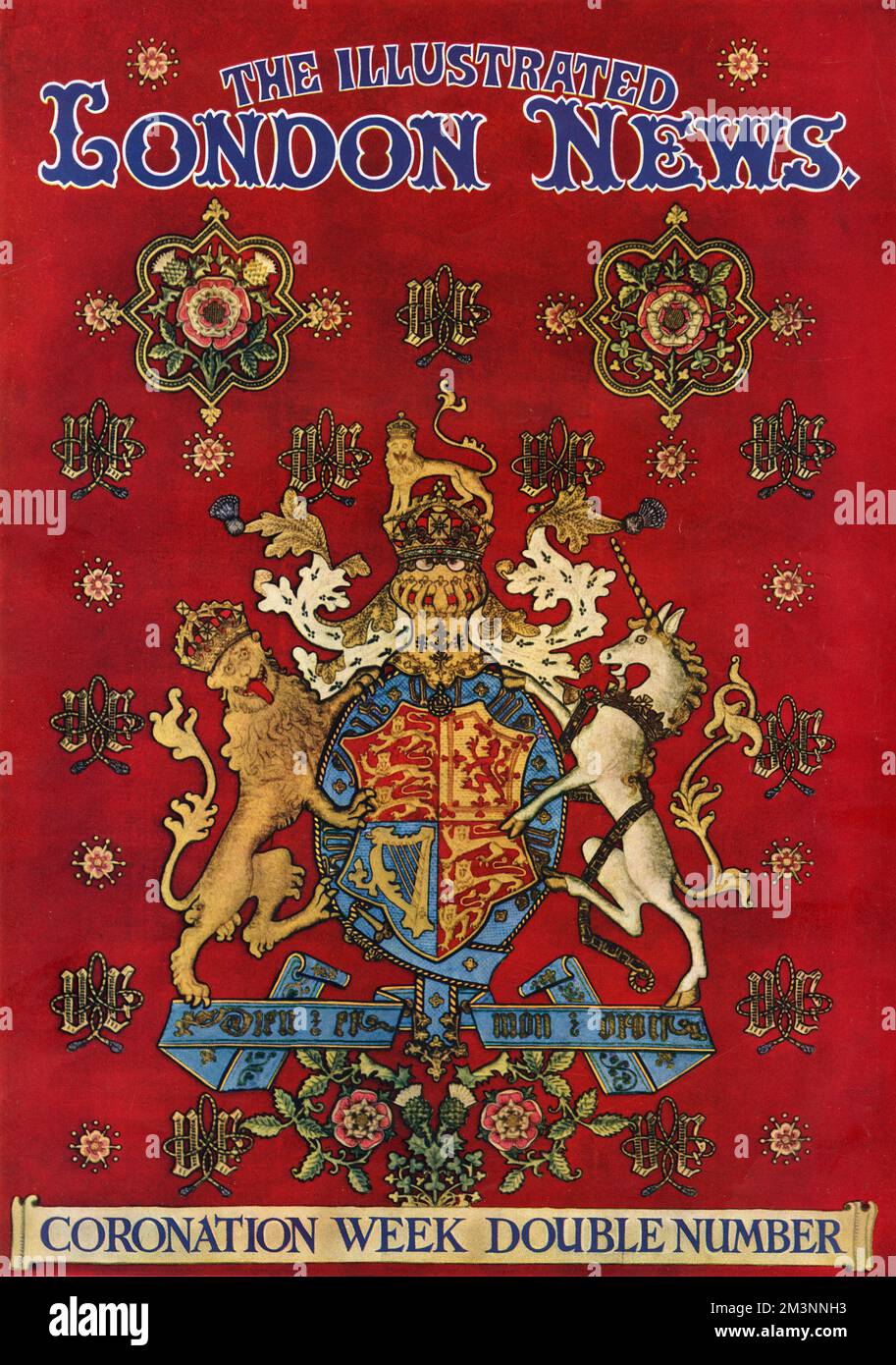 Illustrated London News Coronation front cover, 1953 Stock Photo - Alamy