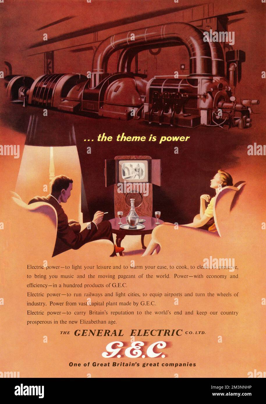 Coronation 1953 television home hi-res stock photography and images - Alamy