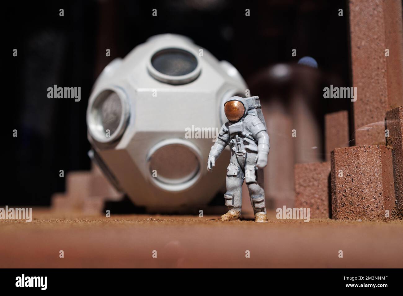 Astronaut Explorer of the Planet Mars: scaled down Model Stock Photo ...