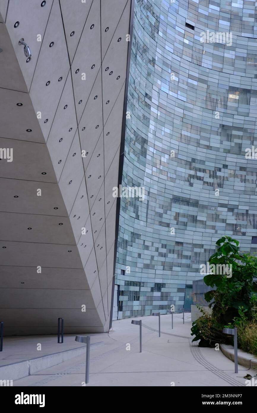 A vertical shot of the LeMonde building exterior in Paris, France Stock ...