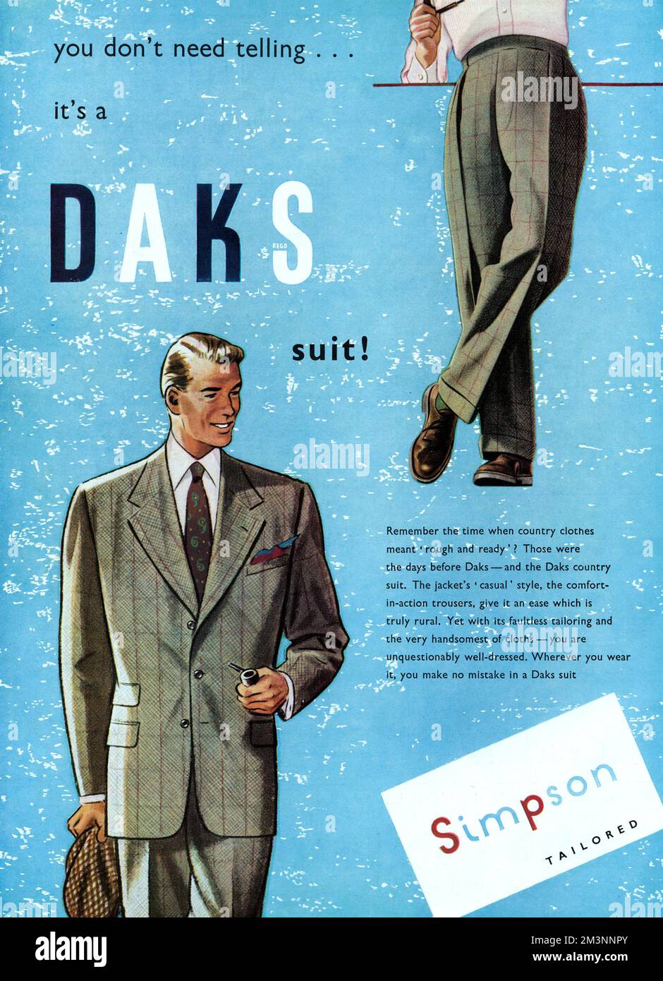Daks advertisement, 1953 Stock Photo - Alamy