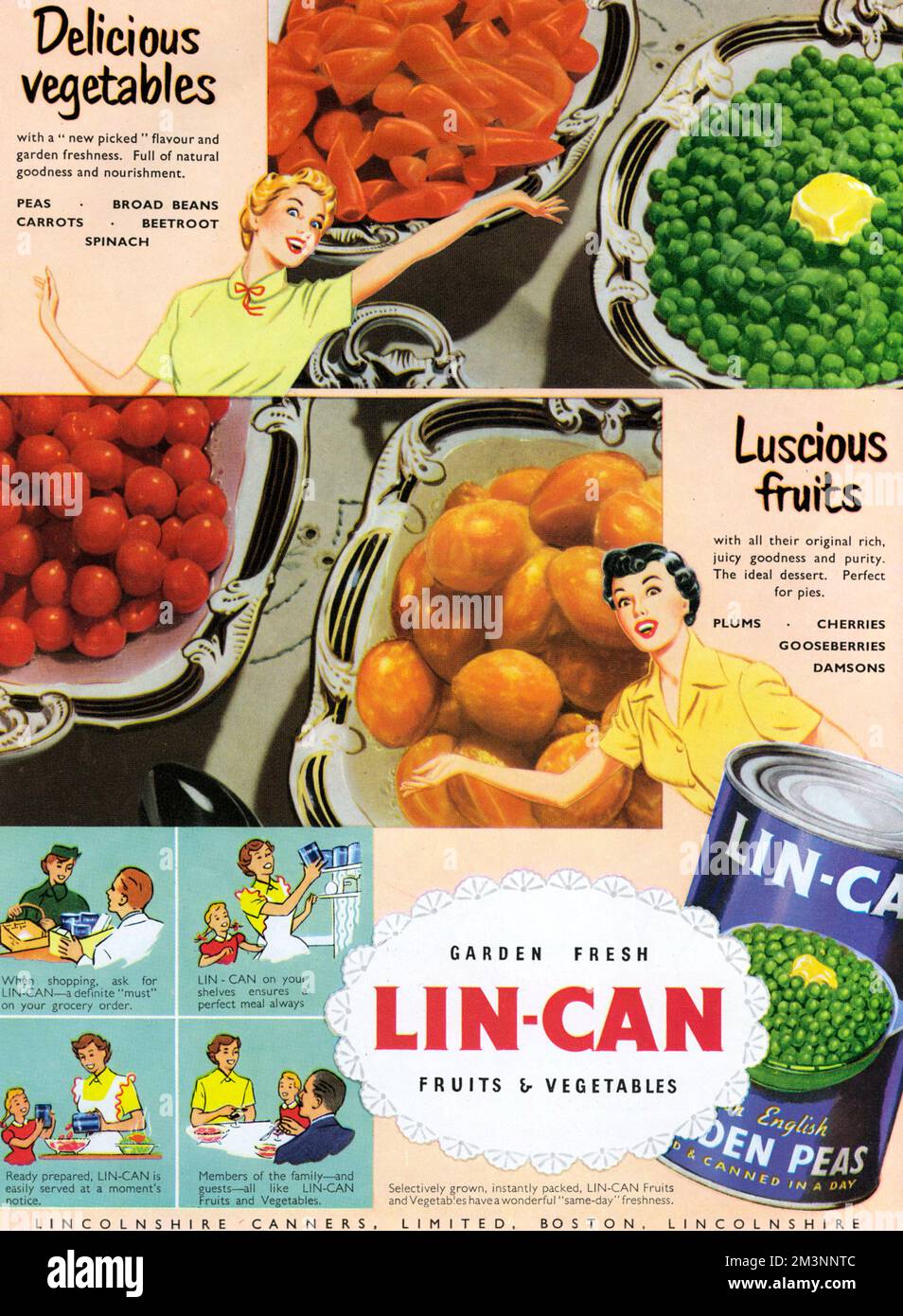 Lin-Can advertisement, 1953 Stock Photo - Alamy