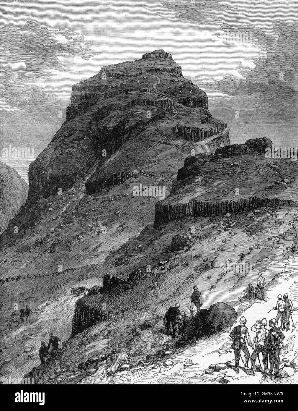 Morosi's mountain stronghold in Basutoland, South Africa Stock Photo ...