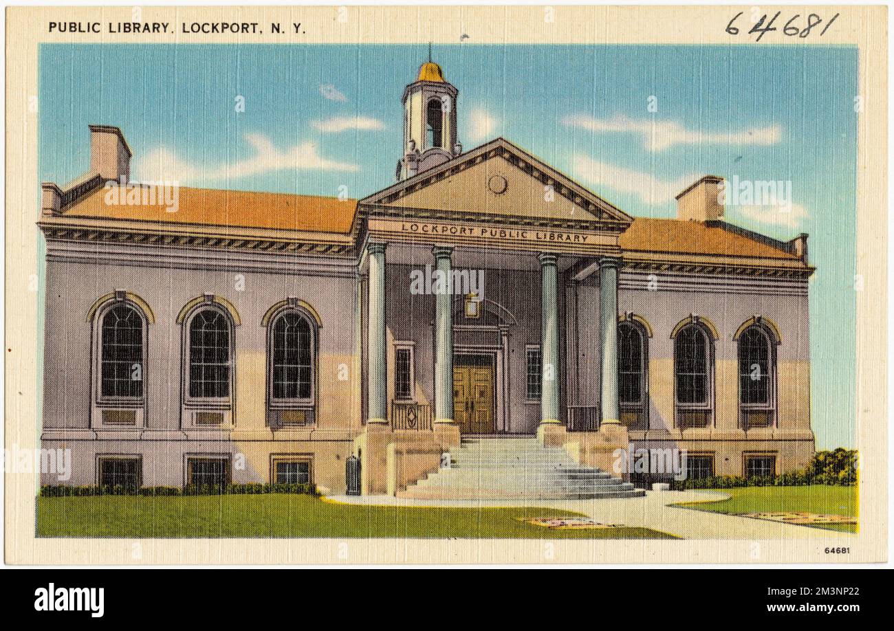 Public library, Lockport, N. Y. , Public libraries, Tichnor Brothers Collection, postcards of ...