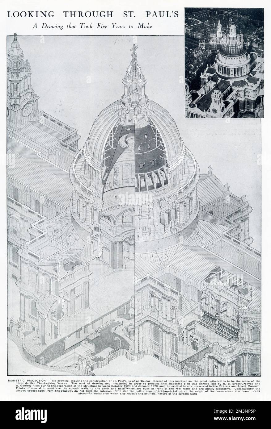 Cross-section of St. Paul's Cathedral Stock Photo - Alamy