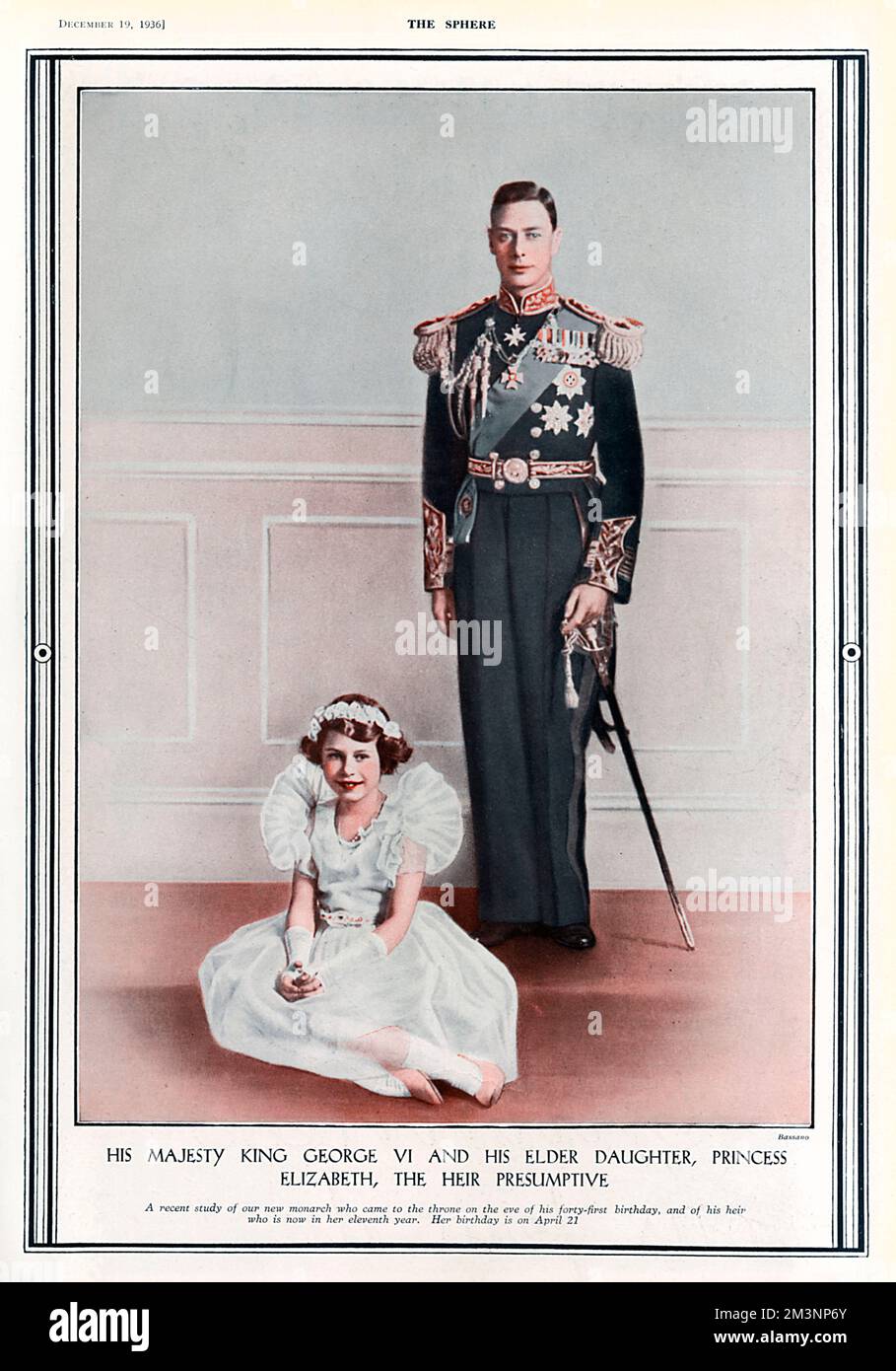 Princess Elizabeth and King George VI Stock Photo - Alamy