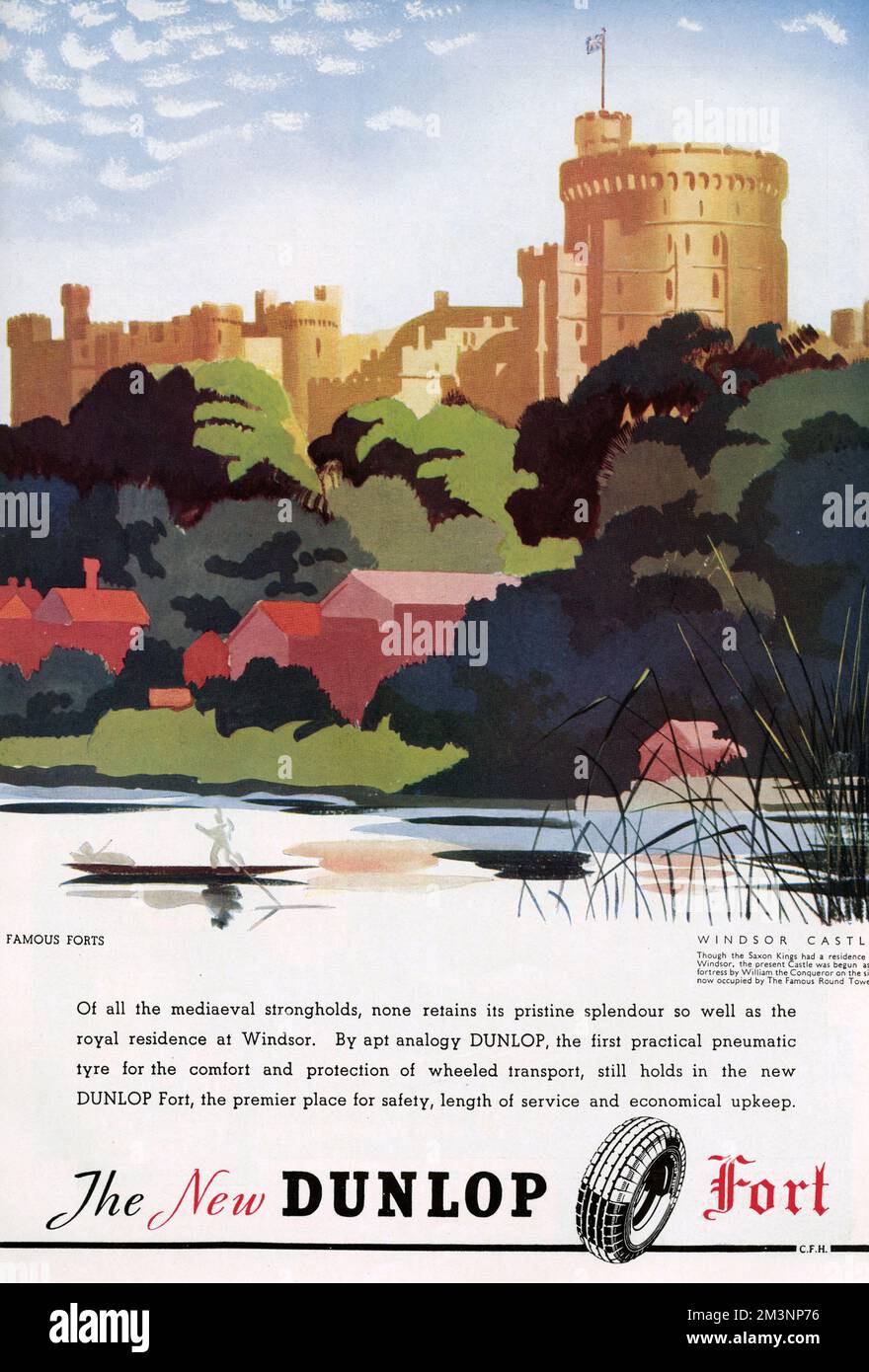 Dunlop advertisement, Windsor Castle Stock Photo - Alamy