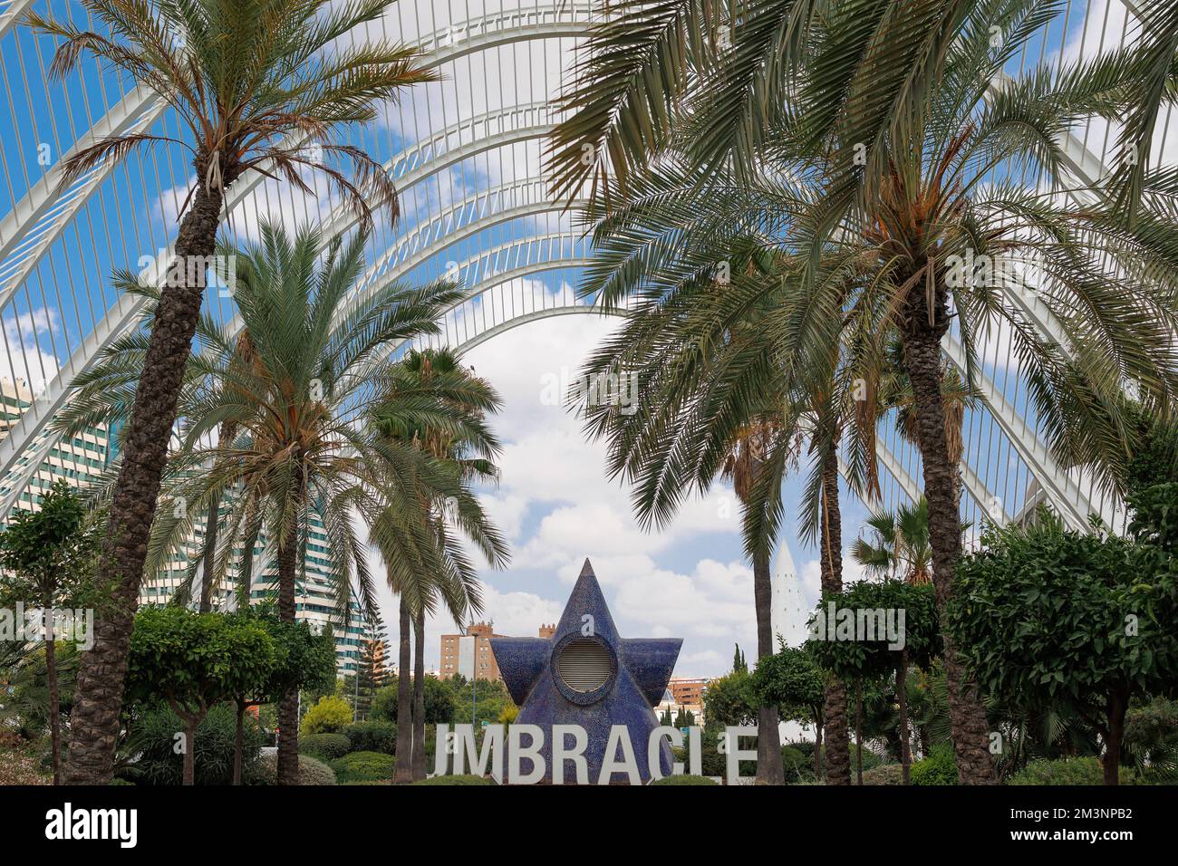 Exterior Structure of the Umbracle Modern Building with its greenery in ...