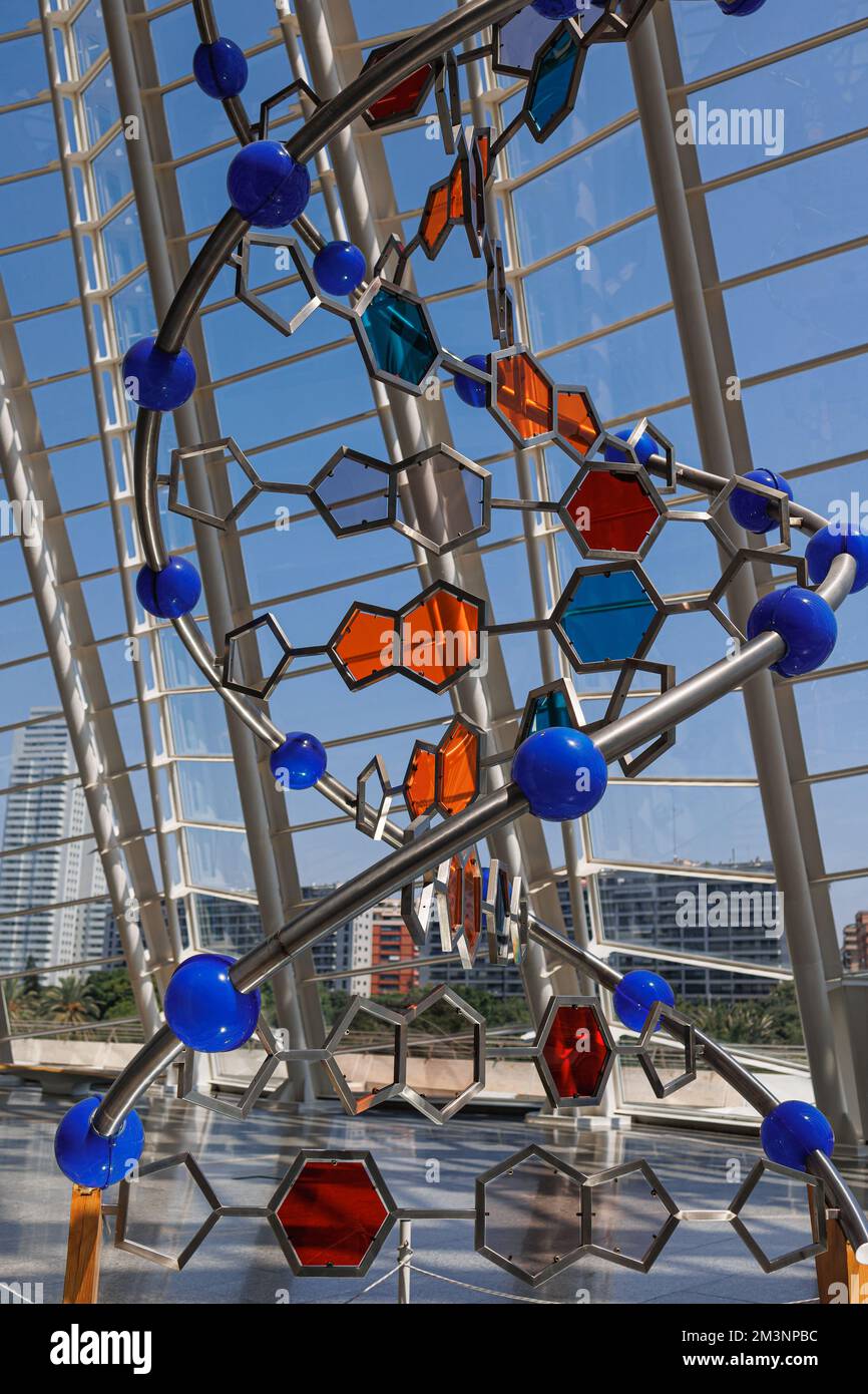 Giant Structure Representing the Helical Shape of Dna Stock Photo - Alamy