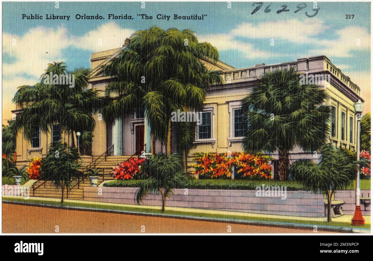 Public Library, Orlando, Florida, 'the city beautiful' , Public ...