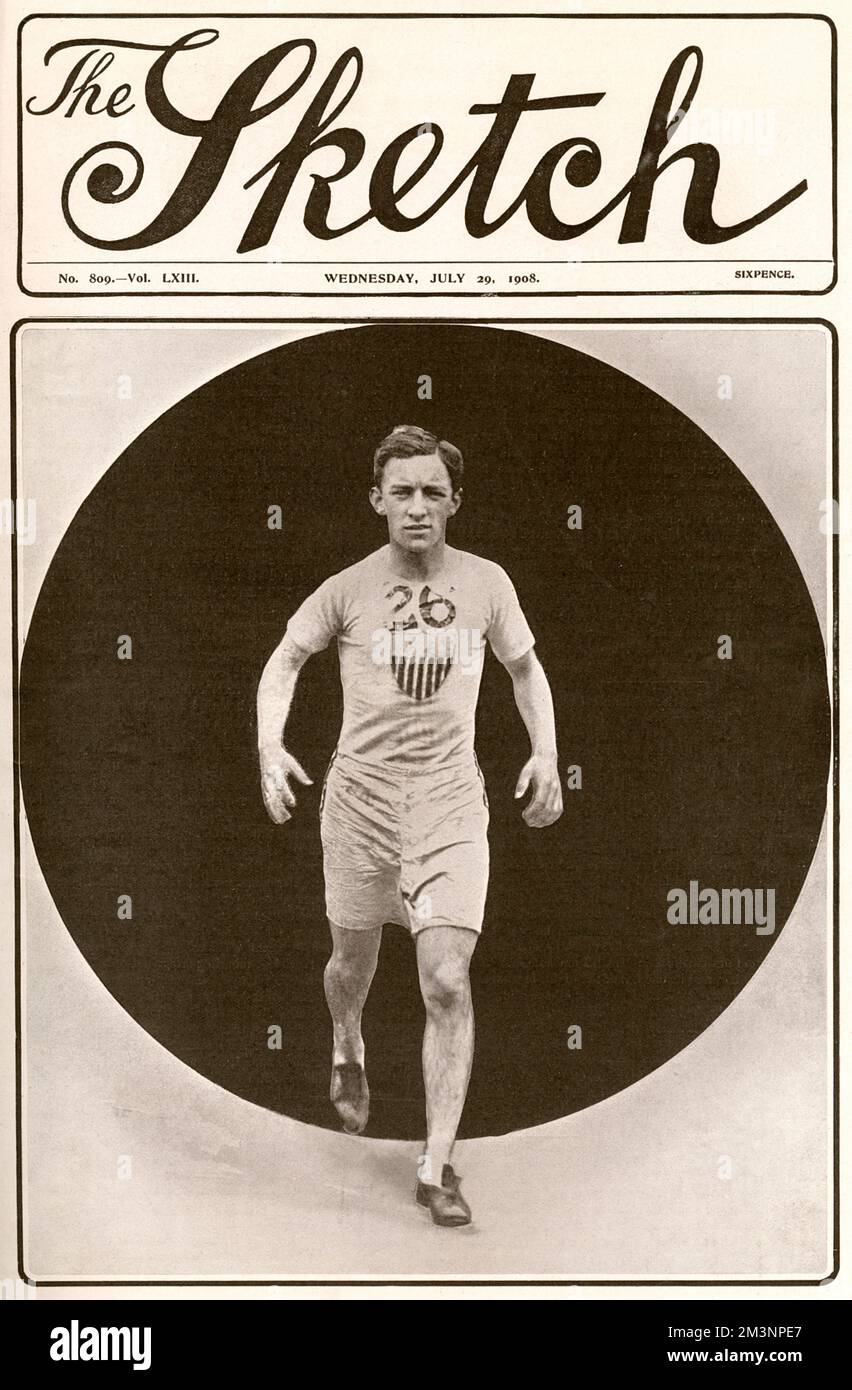 Front cover of the Sketch, marathon runner J.J. Hayes Stock Photo - Alamy