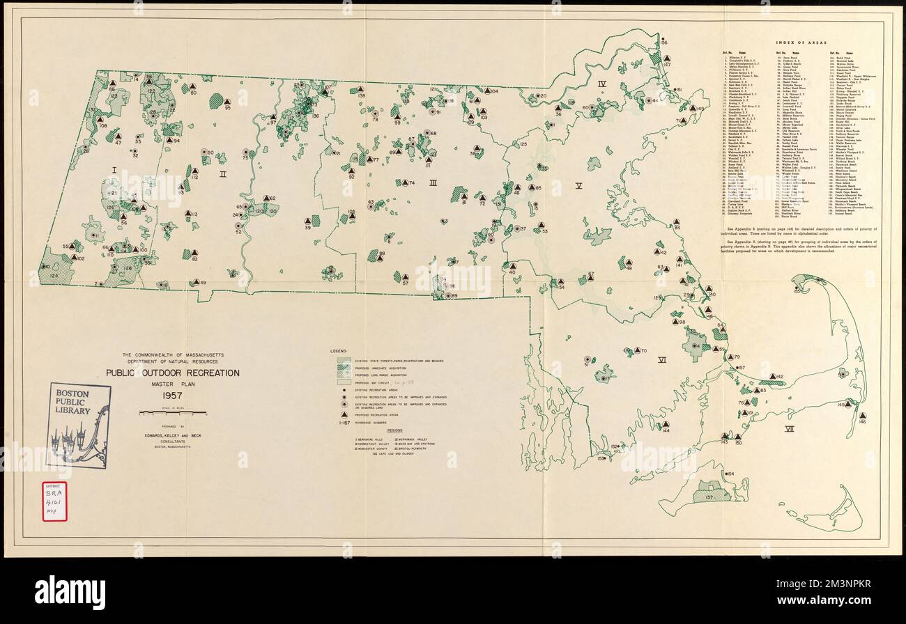 Public outdoor recreation master plan , Recreation areas, Massachusetts ...