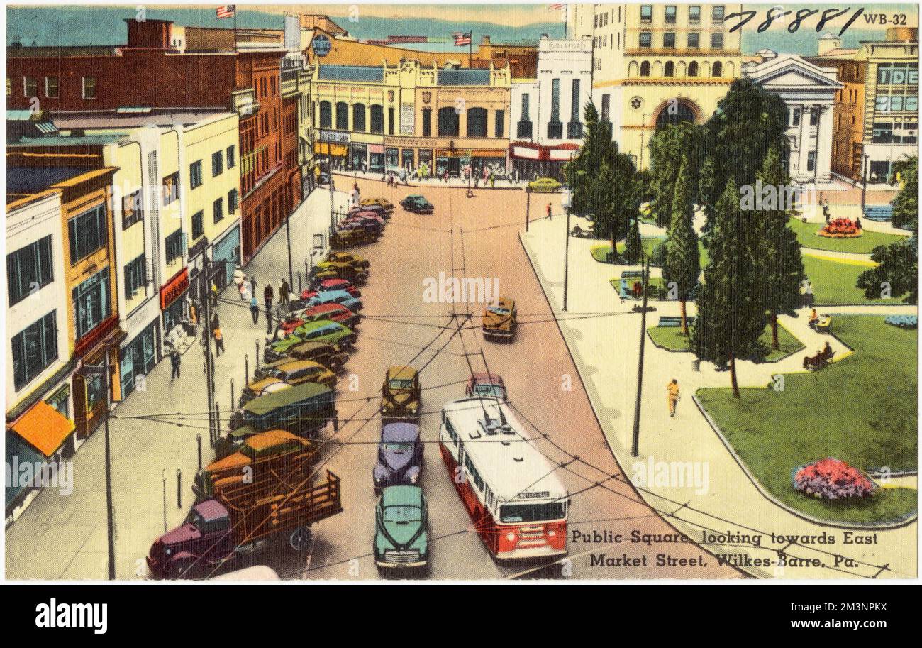 Public Square looking towards East Market Street, Wilkes-Barre, Pa ...