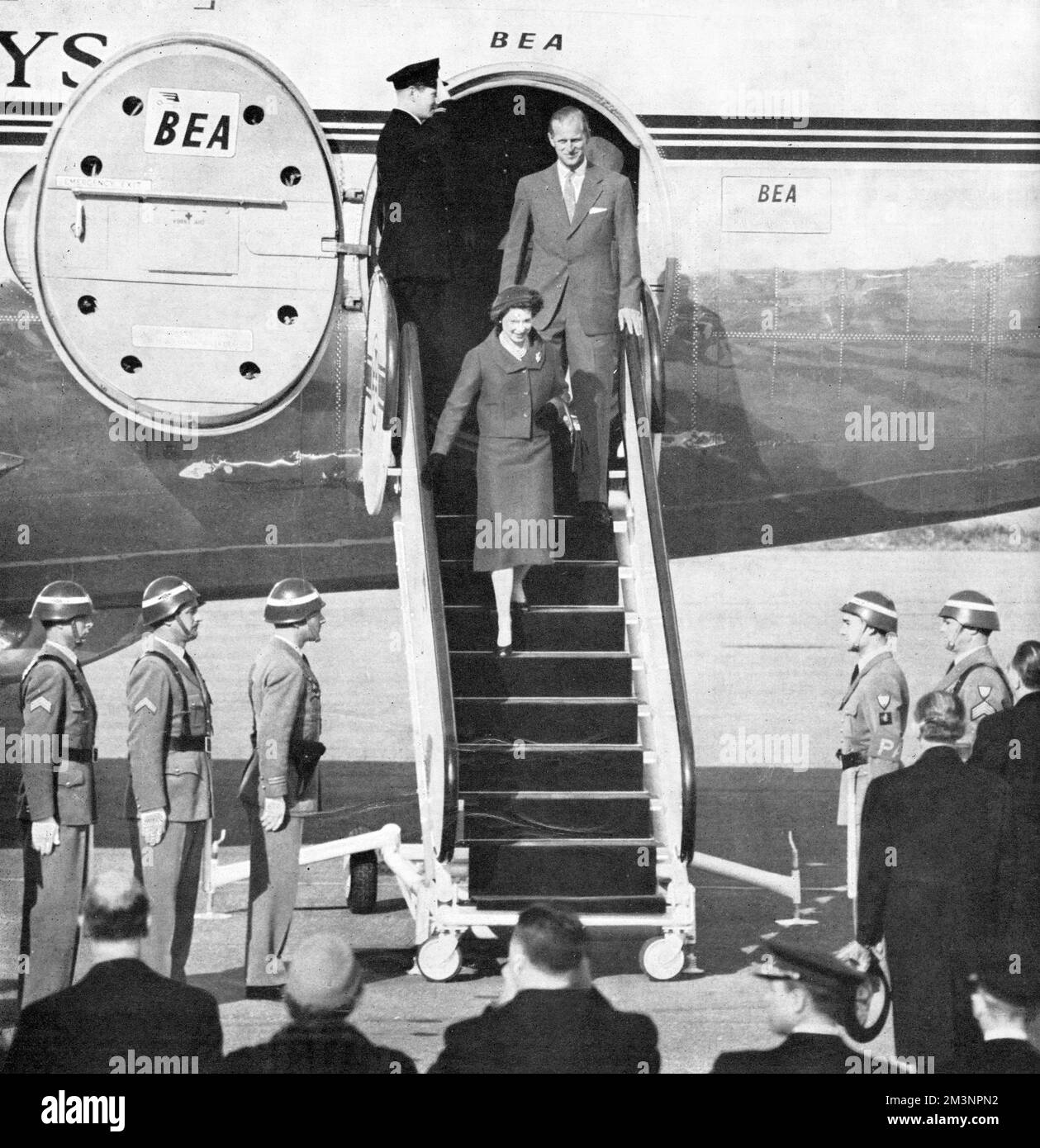 Queen state visit Black and White Stock Photos & Images - Alamy