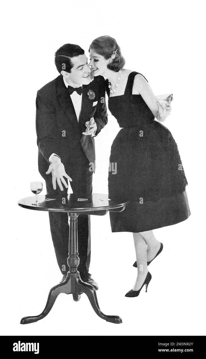 1960s fashion, cocktails in a Mattli dress Stock Photo - Alamy