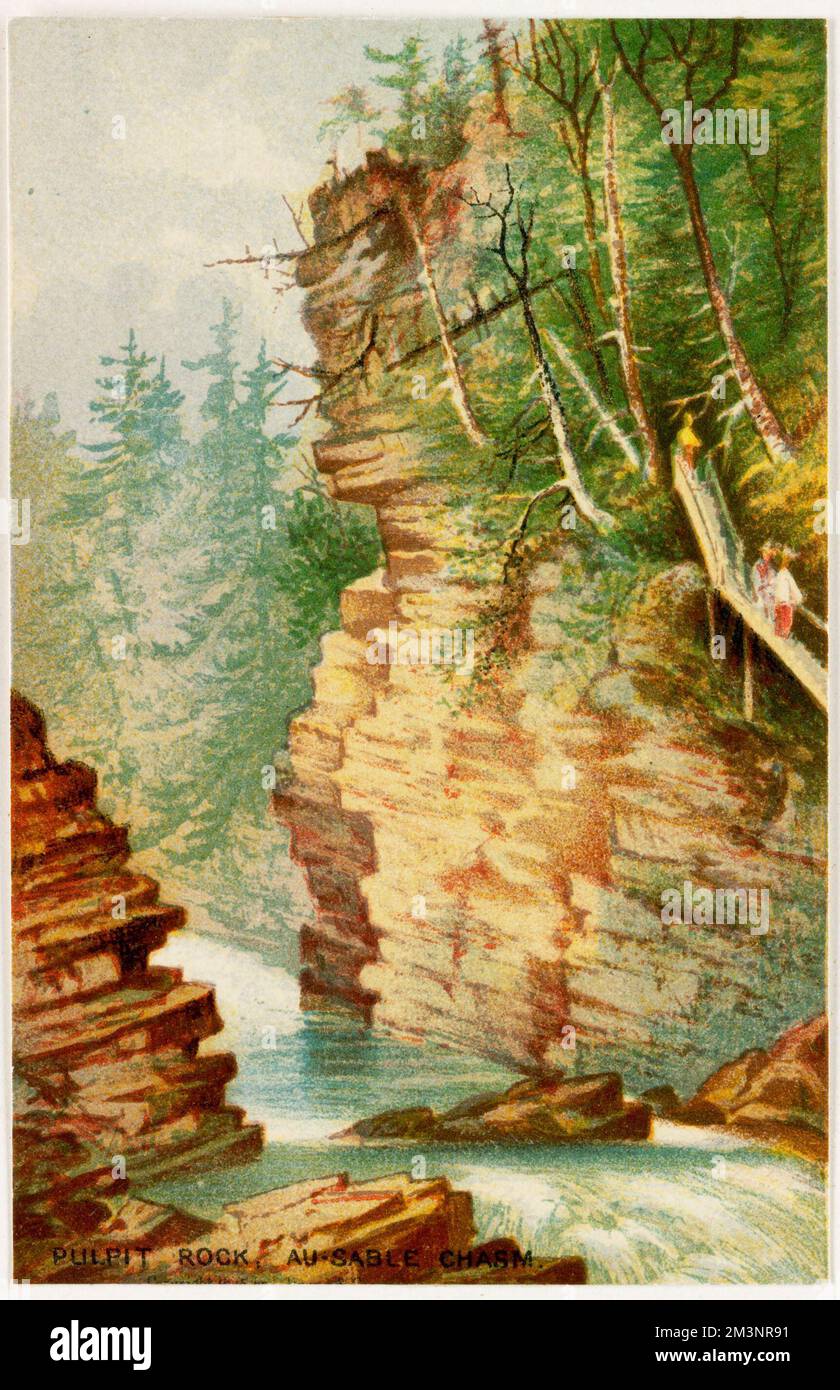 Au sable chasm pulpit rock hi-res stock photography and images - Alamy