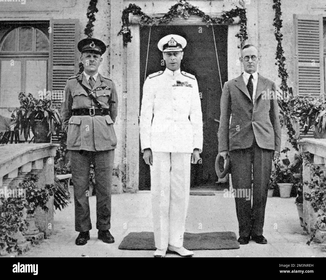 King George VI during his visit to Malta on June 20th, 1943, pictured ...
