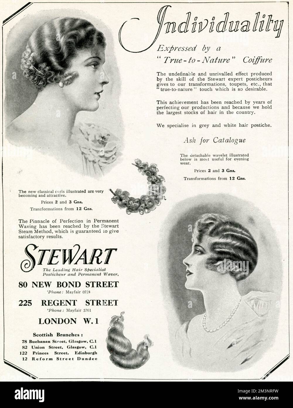 Models wearing the 'steam method', giving permanent waves or the ...