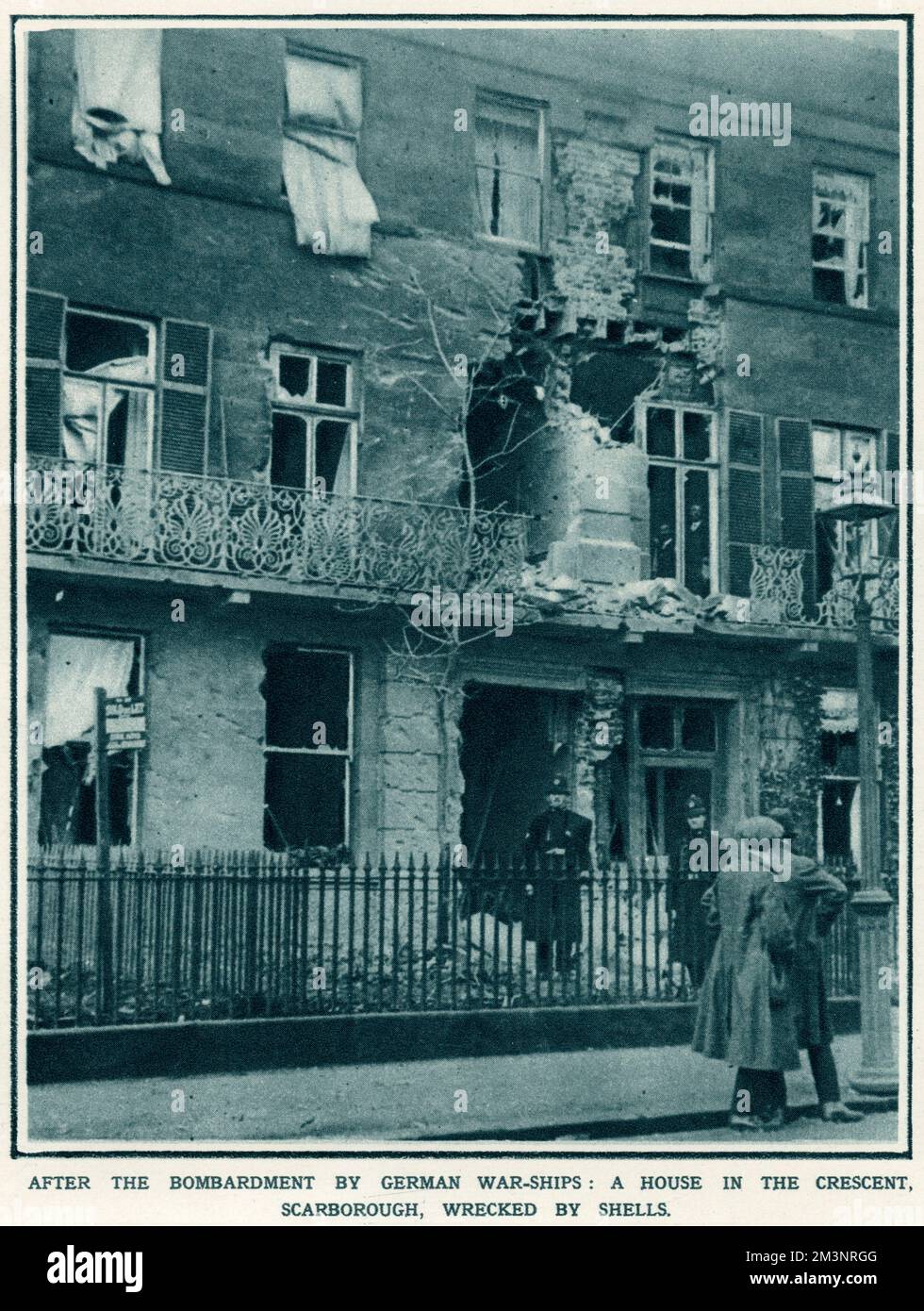 Bombarded by German war-ship 1914 Stock Photo - Alamy