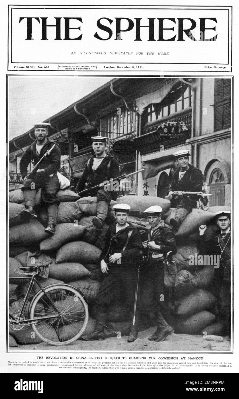 British blue jackets protecting British concession at Hankow Stock ...
