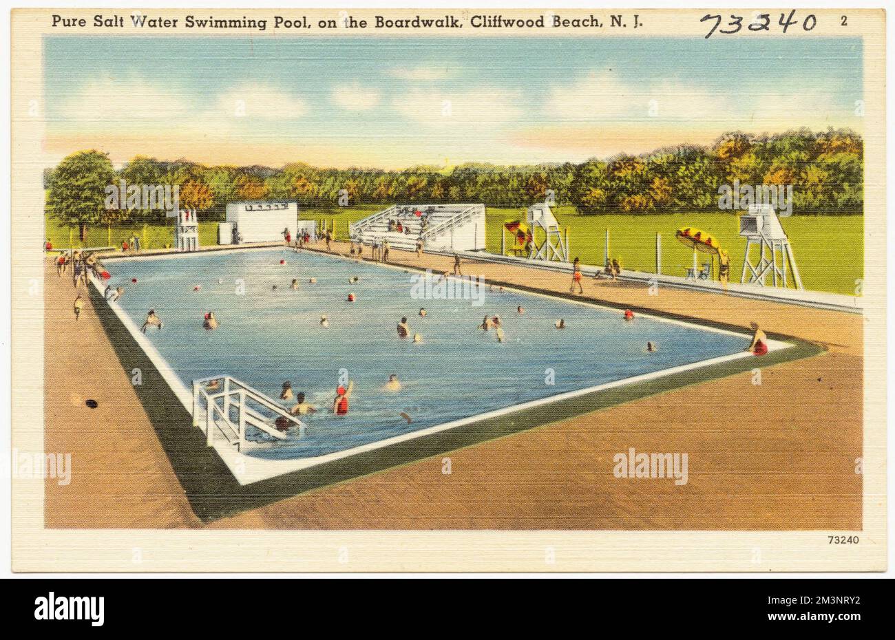Pure salt water swimming pool, on the boardwalk, Cliffwood Beach, N.J ...