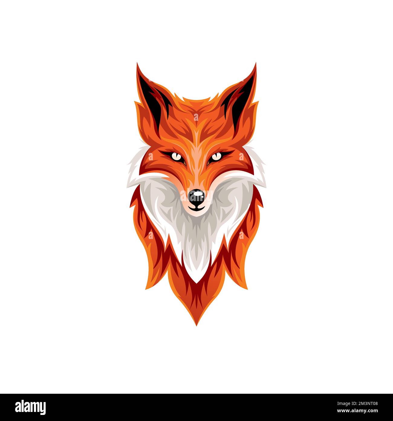 Fox Mascot Vector Illustration. Fox Logo Design Stock Vector Image ...