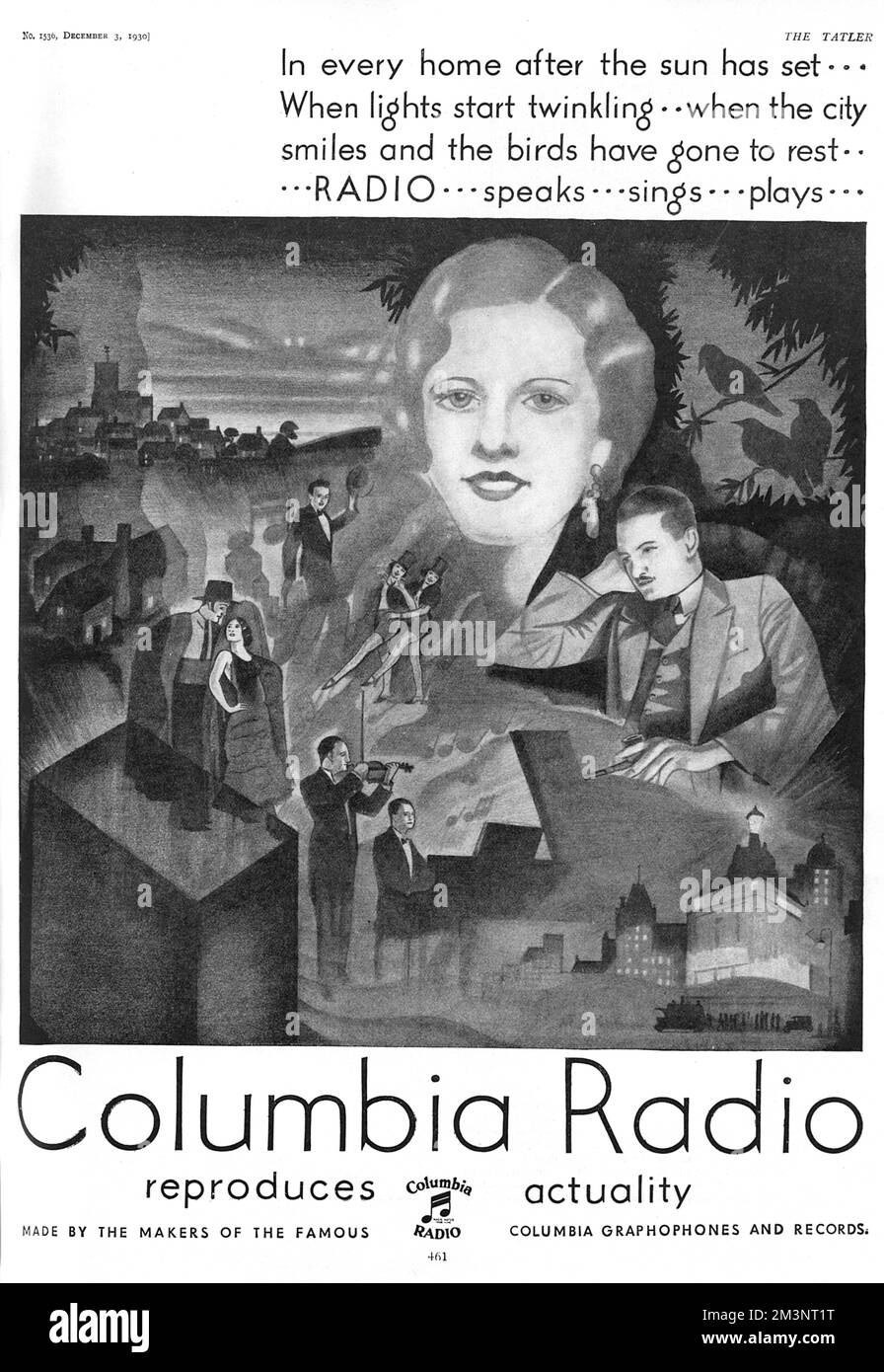 Radio advertisement 1930s hi-res stock photography and images - Alamy