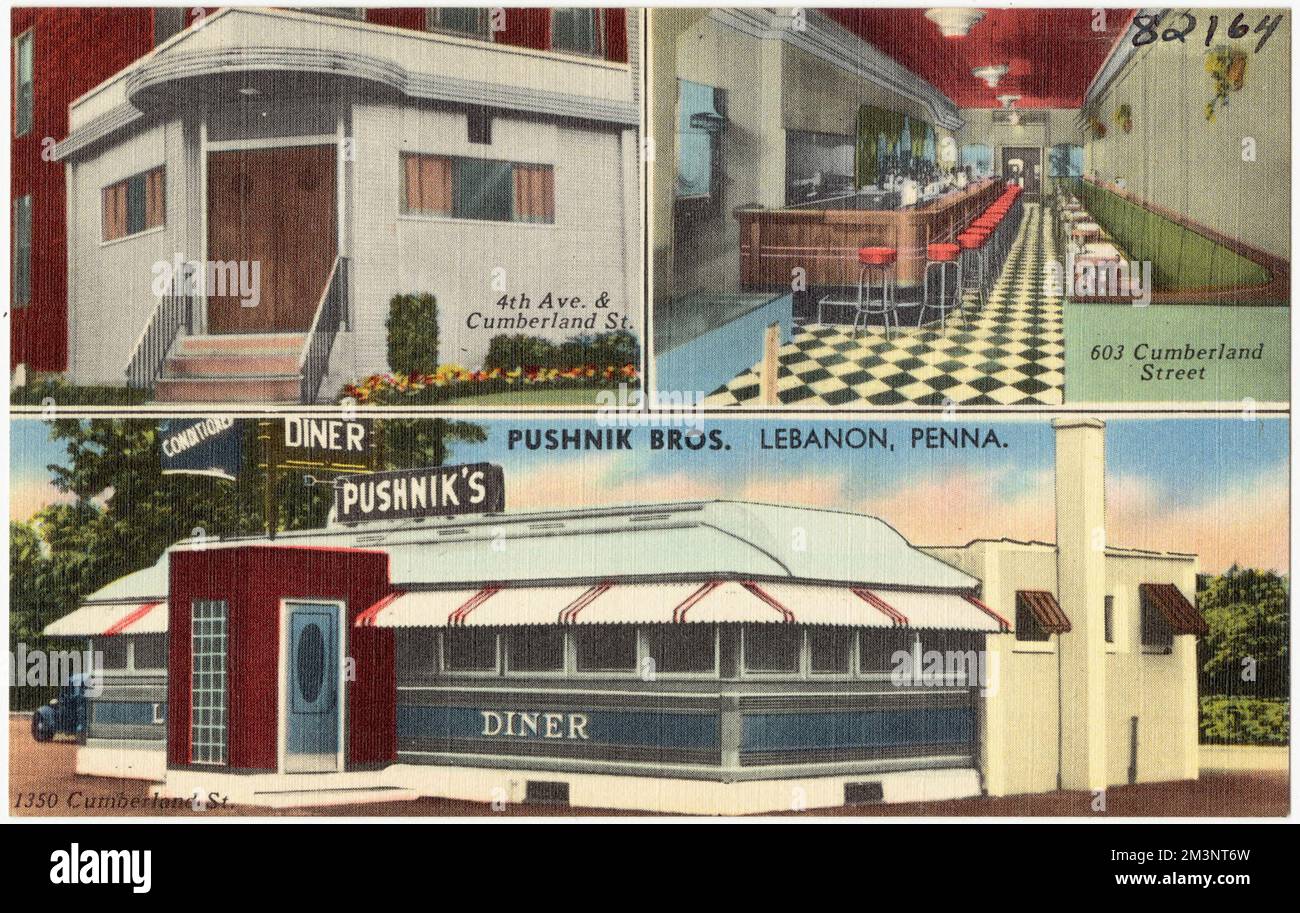 Pushnik Bros., Lebanon, Penna. , Restaurants, Tichnor Brothers ...