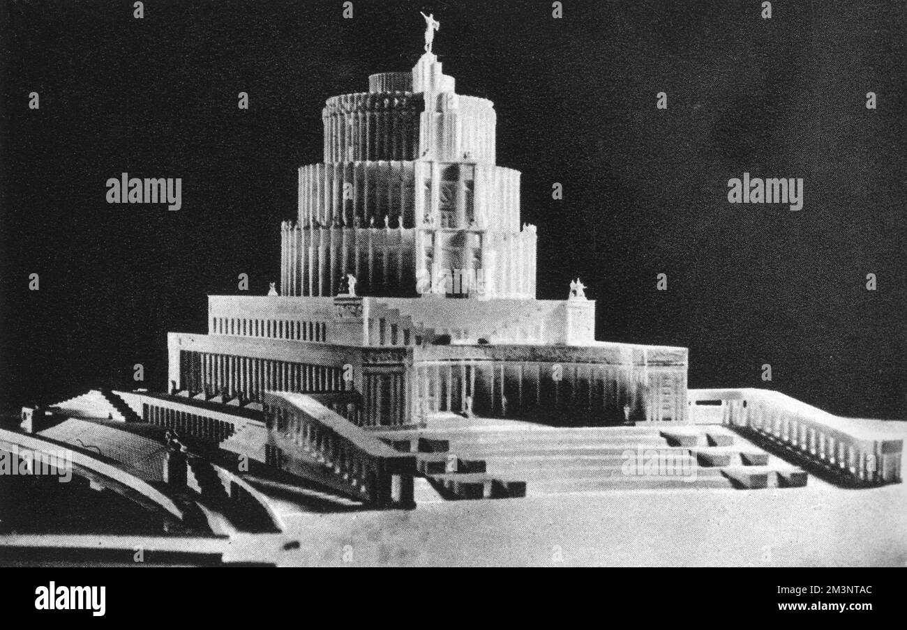 Model of the Palace of the Soviets, unbuilt design Stock Photo - Alamy