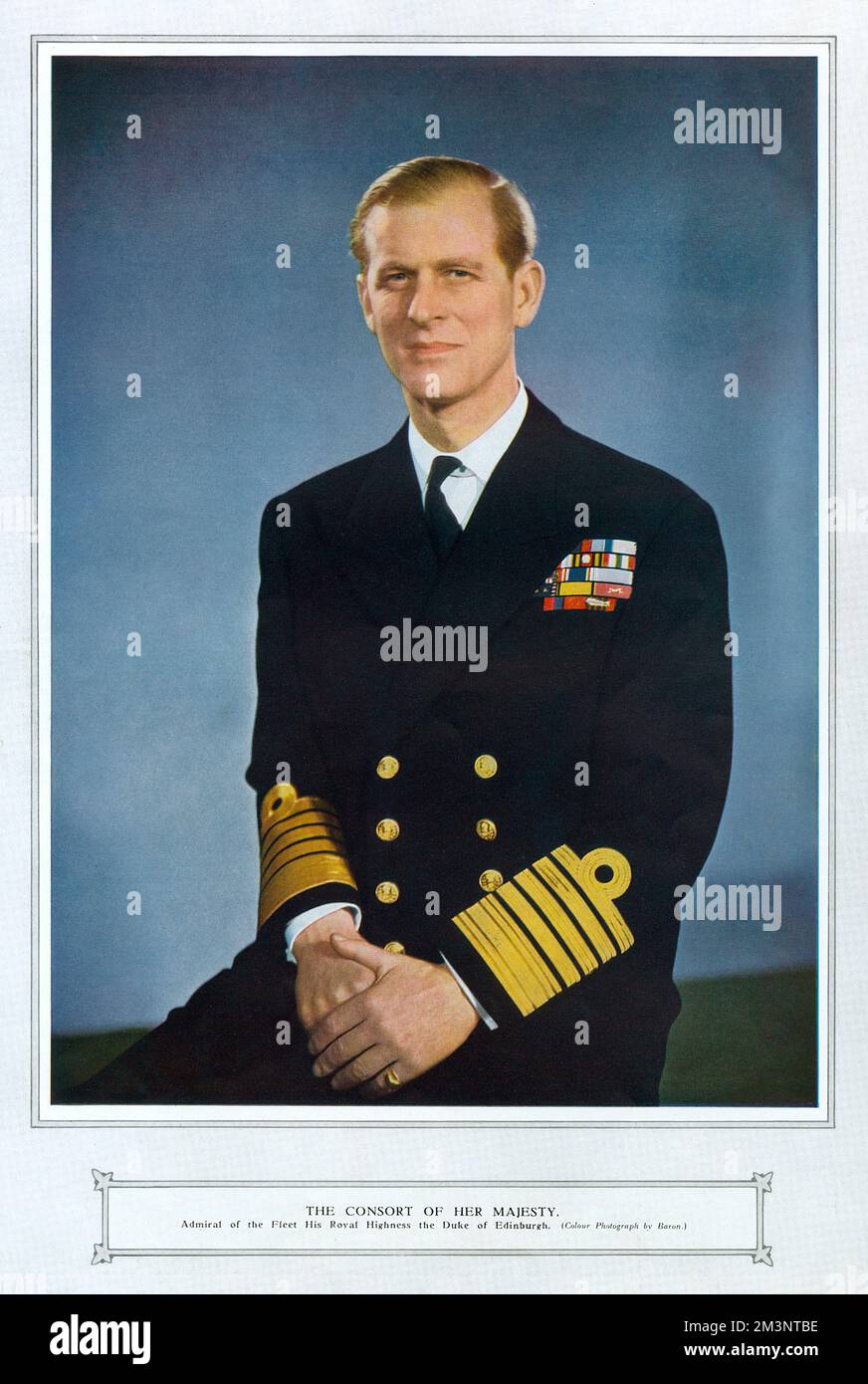 Prince Philip, Duke of Edinburgh (born 1920), pictured in uniform at Admiral of the Fleet. Date ...