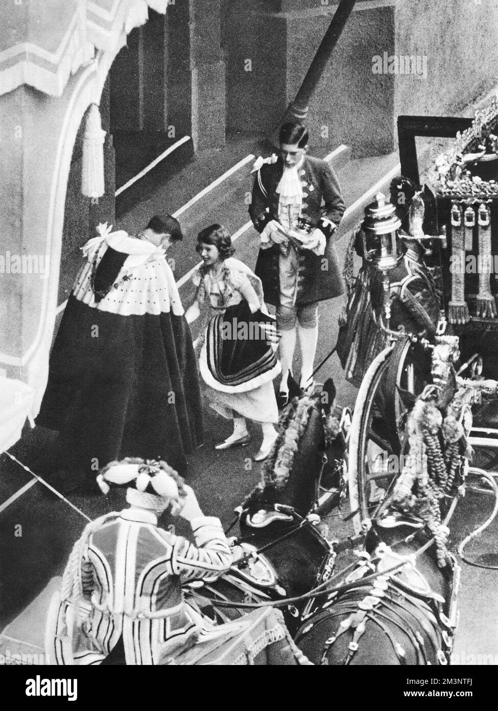 Coronation 1937 - Princess Elizabeth at the Abbey Stock Photo - Alamy