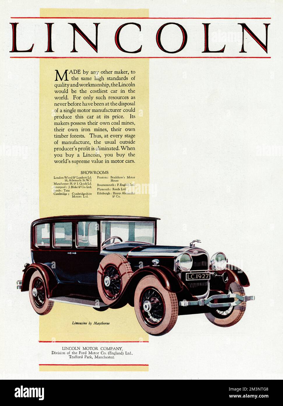 1920s car advert hi-res stock photography and images - Alamy