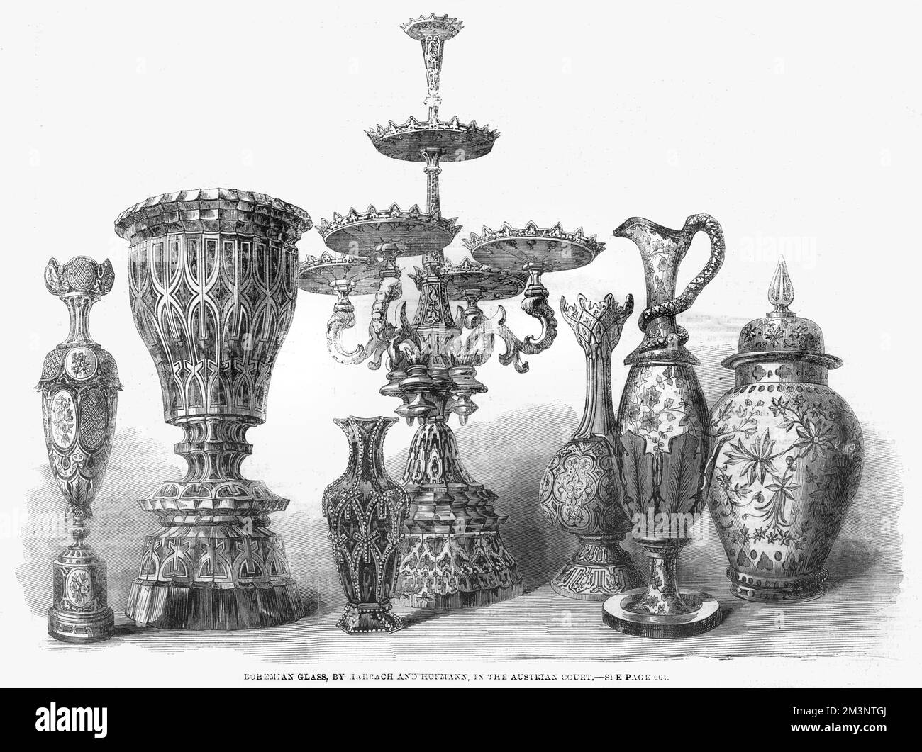 Bohemian glass by Harrach and Hofmann Stock Photo - Alamy