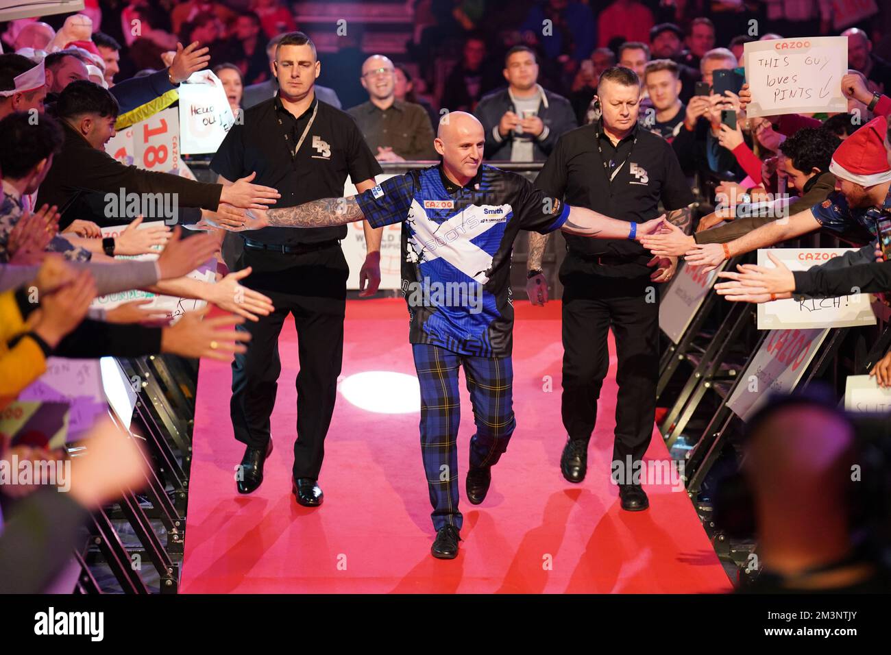 Scotland's Alan Soutar walks out to play against Australia's Mal Cuming ...