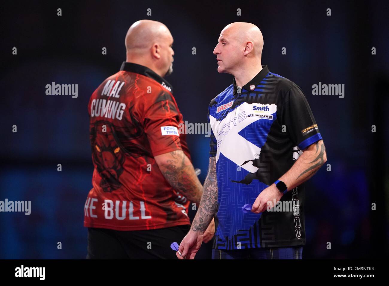 Scotland's Alan Soutar in action against Australia's Mal Cuming during ...