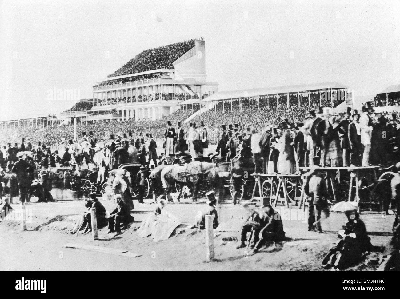 Photograph of the Epsom Derby, used by W. P. Frith for his famous ...