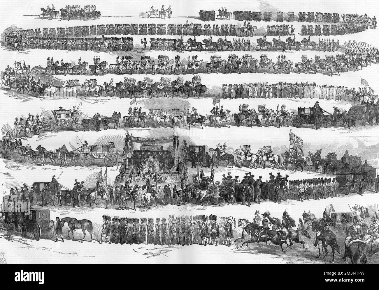 Funeral procession of the Duke of Wellington Stock Photo - Alamy