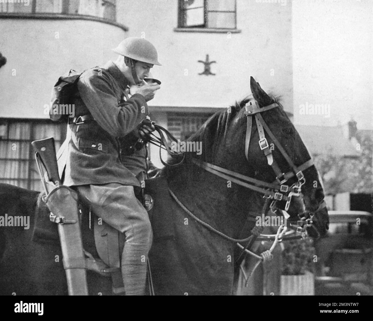 Mounted infantryman, 1939 Stock Photo - Alamy