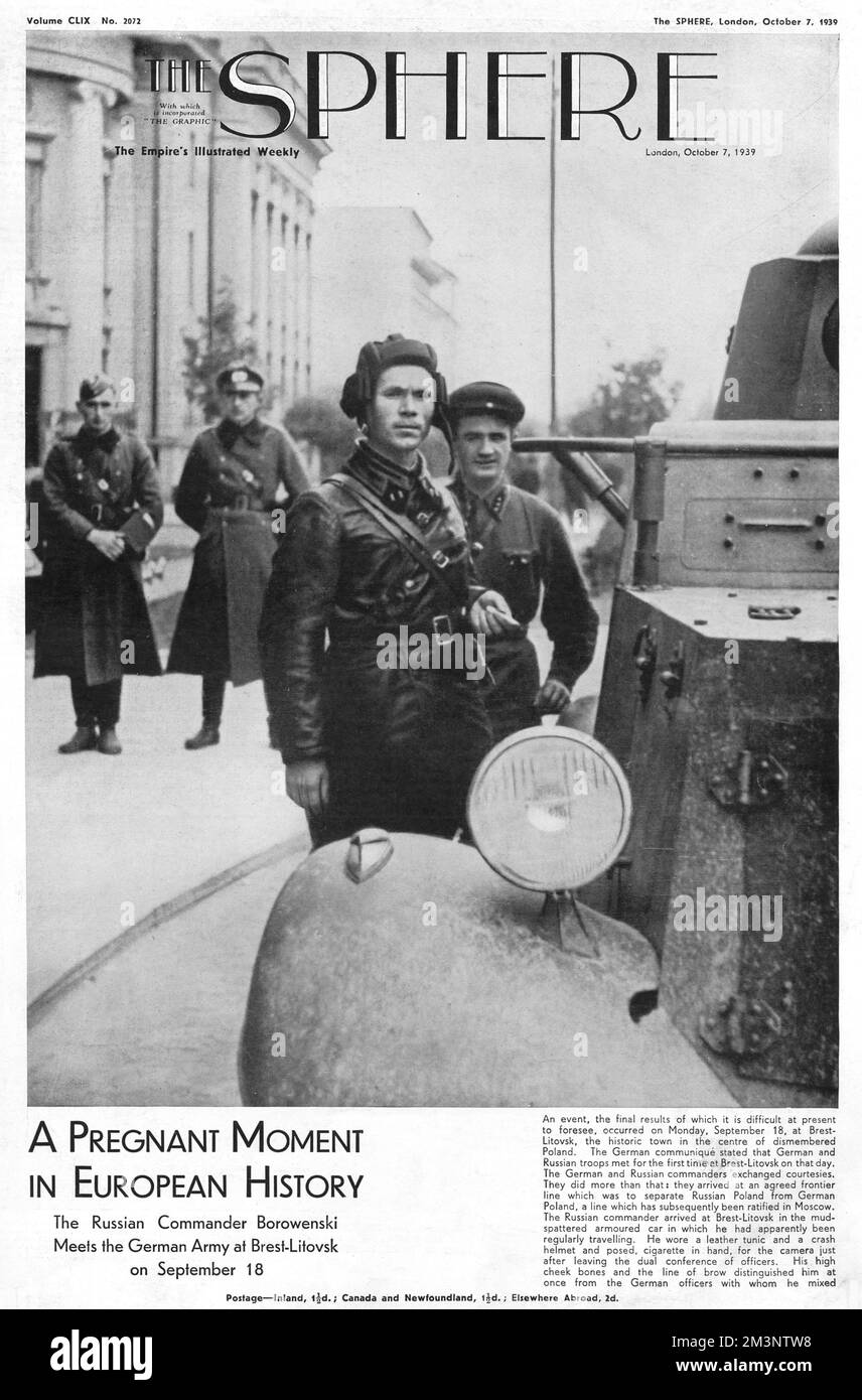 Sphere cover 1939 - Borowenski at Brest-Litovsk Stock Photo - Alamy