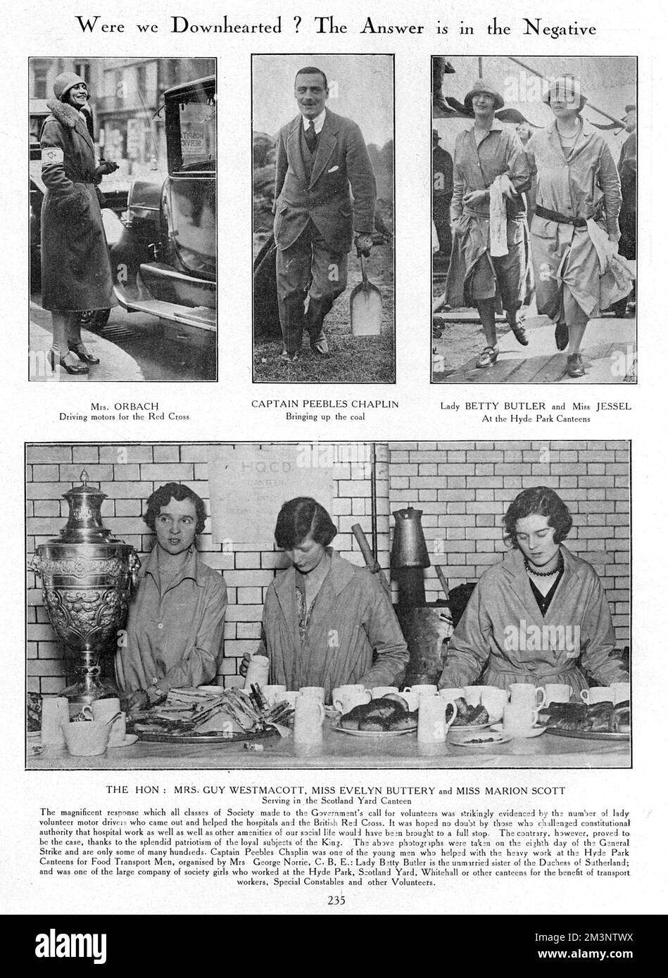 The General Strike, 1926: volunteers Stock Photo - Alamy