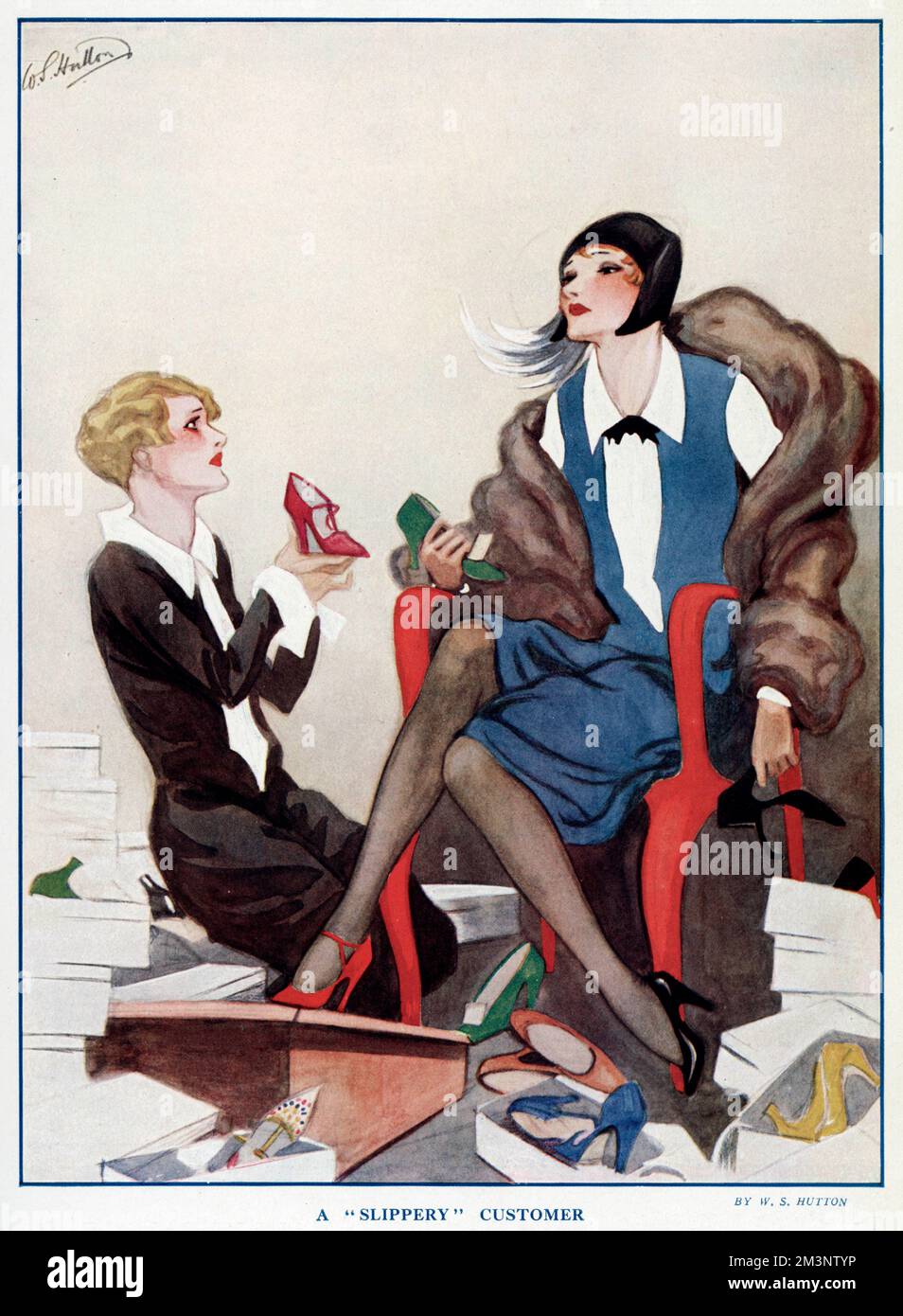 A Slippery Customer by W. S. Hutton 1927 Stock Photo - Alamy